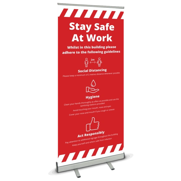 Safety At Work Roller Banner | Advanced Images Printing Solutions